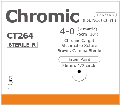 Catgut Chromic 4-0 26mm | ACE Medical Enterprise